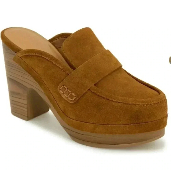 Splendid | Shoes | Splendid Vina Toffee Suede Platform Block Heel ...